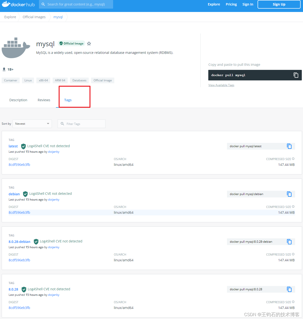 Install MySQL using Docker - rkey
